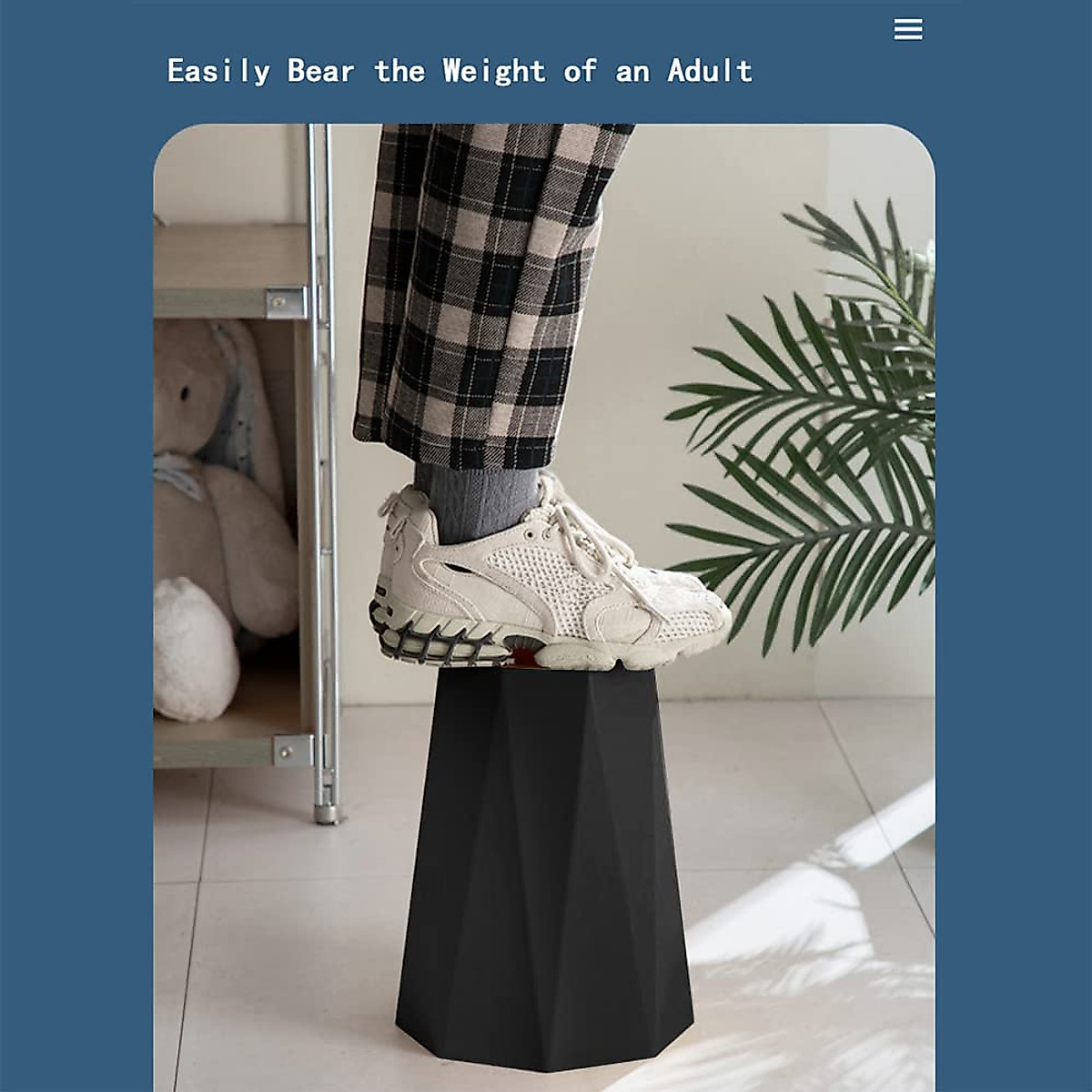 WEECRON Trash Can Bathroom Waste Basket Plastic Diamond Shape 2.6 Gallon (2 Pack, Black)