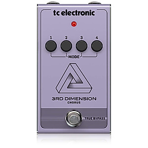 TC Electronic 3RD DIMENSION CHORUS Vintage Analog Chorus Pedal Recreation with 4-Button Effect Selection and BBD Circuitry