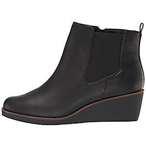 Aerosoles womens Brandi Ankle Boot, Black Pu, 6.5 US