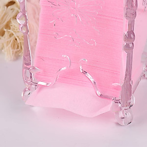 STZPRONAIL Butterfly Cotton Box Nail Storage Clear Pink Acylic Nail Wipes Cotton Pad Container Makeup Manicure Organizer Holder Nail Toos Special Box for Nail Enhancement Storage