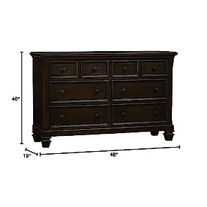Baby Cache Glendale 6 Drawer Double Dresser, Charcoal Brown