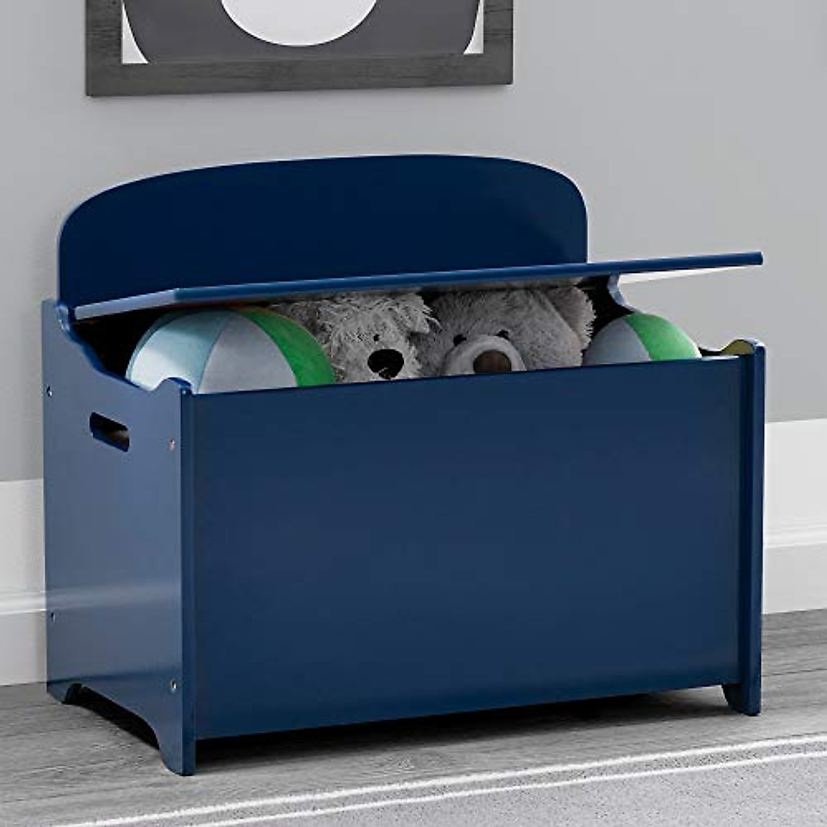 Delta Children MySize Deluxe Toy Box, Greenguard Gold Certified, Deep Blue