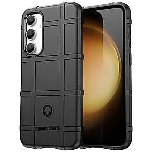 Monwutong Slim Fit Durable Phone Case for Samsung Galaxy S23 FE, Rugged Shield Outdoor Case with Military Grade Shockproof, Drop-Tested and Camera Lens Protection Case for Galaxy S23 FE, HD Black