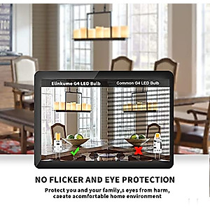 ELINKUME LED G4 Dimmable Bulbs,2W 95LM Warm White Energy Saving Bulb, Equivalent to 20W Halogen Lamp,No Flicker,DC 12V,G4 LED Pin Cap, 360°Beam Angle,10 Packs