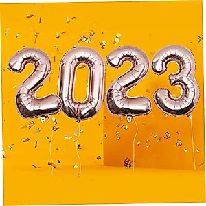 ERINGOGO 1 Set 2023 Aluminum Film Balloon Garland Decor Suit for Kids Chinese Decor Aluminum Foil Balloon New Years Eve Party Supplies 2023 2022 Ballons Aluminum Film Rose Gold Party Favors