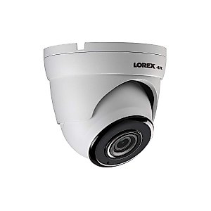 Lorex LKE383A Indoor/Outdoor 4K Ultra HD IP Security Dome Camera, 4.0mm, 130ft Night Vision, Color Night Vision, Audio, White, (M.) (Renewed)