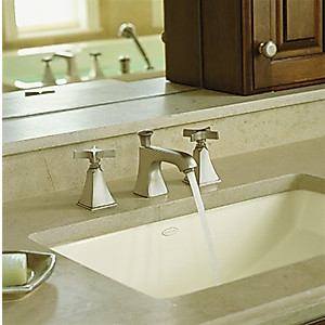 KOHLER 2215-0 Ladena Rectangular undermount Bathroom Sink with Curved Bottom, 23-1/4" W x 16-1/4" L, White