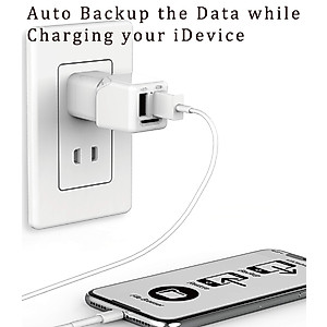 SPT iLink Backup Automatically Backup Photos and Videos While Charging of iPhone and iPad with iPhone Backup Storage and 256 bit Encryption 【SD Card and USB Not Included】