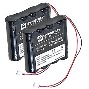 Synergy Digital Door Lock Batteries, Compatible with Saflok A28110 Replacement, (Alkaline, 6V, 2200 mAh), Replacement for Saflok X-GAA-FC42 Battery, Combo-Pack Includes: 2 x SDDC-A1115 Batteries