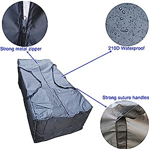 KOCKABC Outdoor Cushion Storage Bag 2 PCS, 68" Outdoor Pillow Storage Bag with 2 Handles, Extra Large Opening Waterproof Zippered Patio Cushion Storage Bag XL