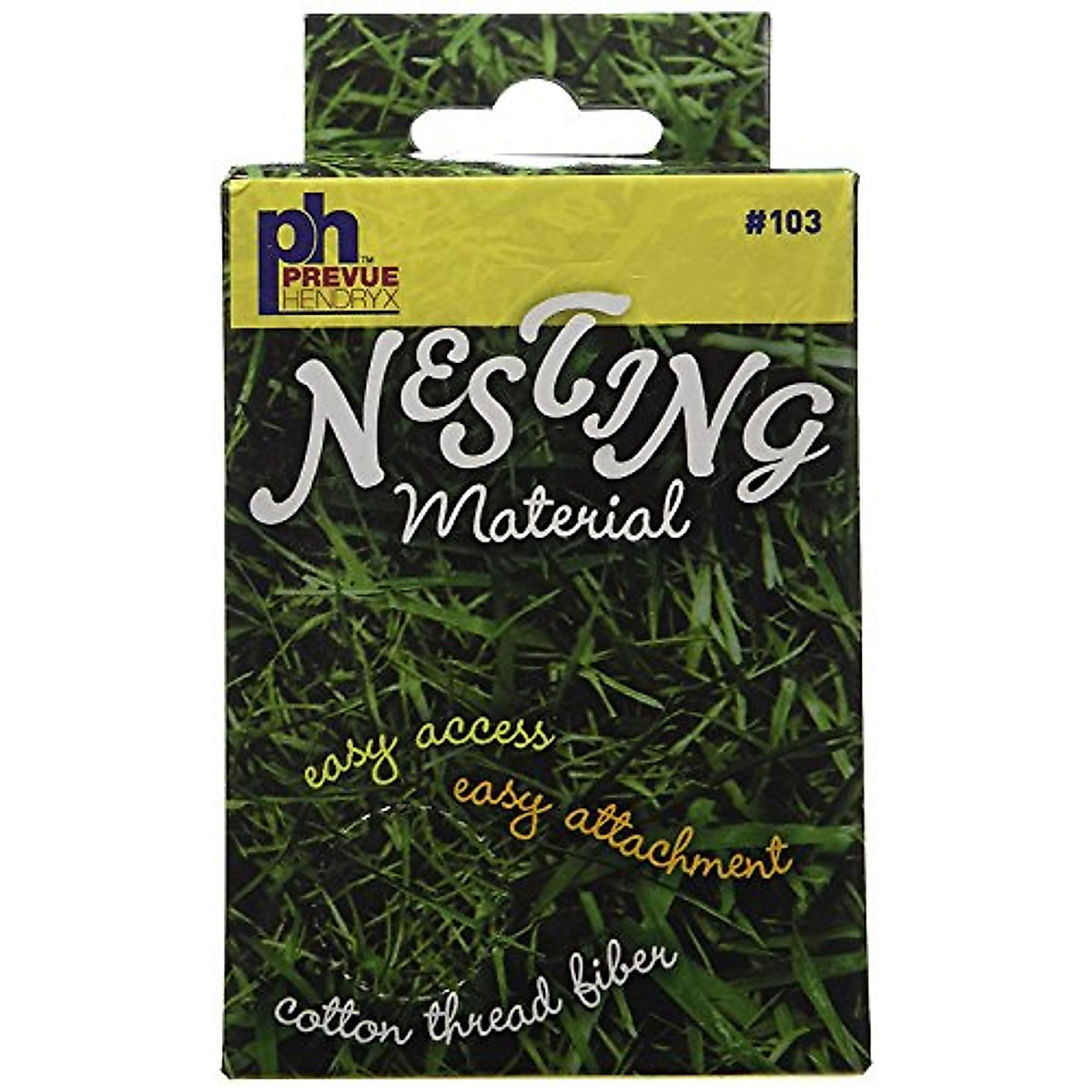 Prevue Pet Products Finch Covered Twig Birds Nest, 4-Inch, Plus a Box of Cotton Thread Fibers Bird Nesting Material