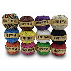 Bean Products Hemp Twine - High Tensile Strength and Durable - Made with 100% Hemp - Perfect for Jewelry, Arts & Crafts, Decoration, Cooking - 4MM, 400G/140 Ft. - 230 lb Test Strength - Natural