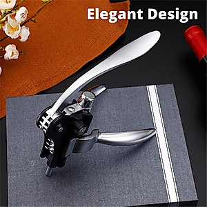 Wine Bottle Opener, Rabbit Corkscrew Design, Zinc Alloy Material, Premium Bar & Wine Accessories for any size of bottle and cork