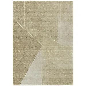 Addison Rugs Chantille ACN648 Beige 9' x 12' Indoor Outdoor Area Rug, Easy Clean, Machine Washable, Non Shedding, Bedroom, Living Room, Dining Room, Kitchen, Patio Rug