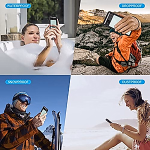 Lanhiem Pixel 6a Case, IP68 Waterproof Dustproof Shockproof Case with Built-in Screen Protector, Full Body Rugged Protective Cover for Google Pixel 6a 5G, Black/Clear