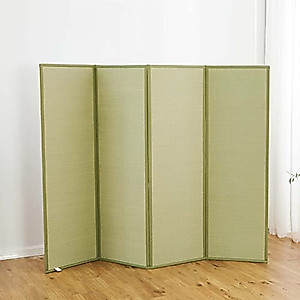 SAN MOTA Japanese Traditional Tatami Mattress, Folds in Four 79"x55"x0.6", Igusa Tatami Japanese Futon Mattress Rush Grass Tatami Mat, Non-Slip Comfortable Tatami Bed(100% Rush Grass)