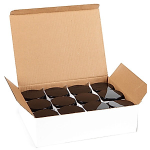 Vivaplex, 12, Cobalt Blue, 2 oz, Round Glass Jars, with Inner Liners and black Lids