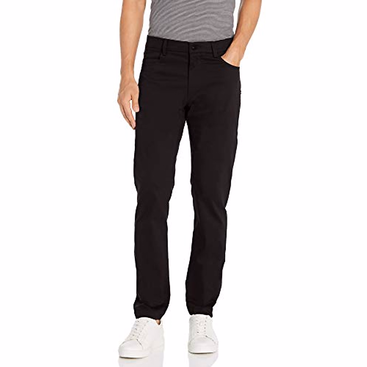 Van Heusen Men's Slim Fit Flex Super Soft Tech Pant, Black, 30W x 32L