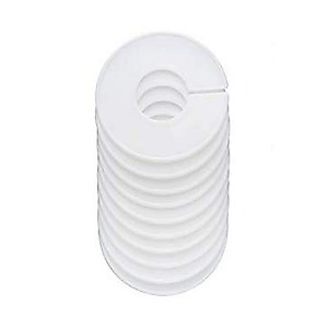 VNDEFUL 10 Pieces White Clothing Rack Size Dividers Round Hangers Closet Dividers