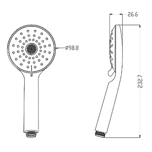 Metal Bathroom Hand Held Black Shower Head With Long Hose High Pressure Massage Hand Held Shower Head Kit shower head