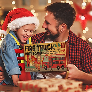 Busy Board, Montessori Toddler Activity Board, Sensory Board for Learning Fine Motor Skills, Car Ride Activities for Toddlers, Travel Toys for Plane, Valentines Gift for Kids, Birthday Gifts