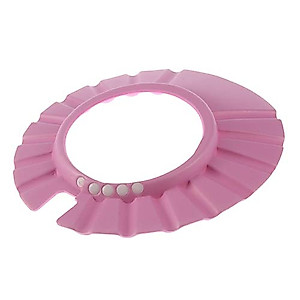 Baost 1Pc Soft Baby Bath Visor Safe Shampoo Shower Bathing Protection Bath Cap Shower Cap Hat Hair Wash Eye Ear Protection Shield Adjustable Visor Hat for Baby, Toddler, Kids Random