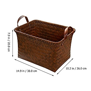 Cabilock Storage Baskets for Shelves Bread Basket Imitation Rattan Woven Basket Laundry Basket Laundry Holder Laundry Storage Basket Wicker Baskets Decoration Storage Containers