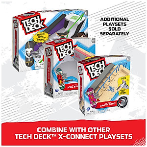 Tech Deck, Jump N’ Grind X-Connect Park Creator, Customizable and Buildable Ramp Set with Exclusive Fingerboard, Kids Toy for Ages 6 and up