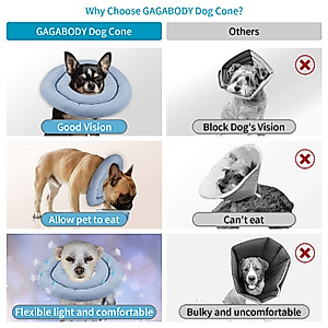 Dog Cones for Large Dogs,Comfortable Adjustable Soft Dog Cone Alternative After Surgery,Elizabethan Donut Collar for Large Dogs Recovery,Different Sizes for Cats,Medium Dogs and Small Dogs