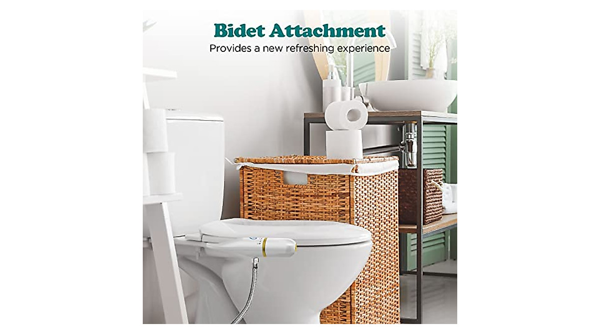 Ultra-Slim Bidet Attachment for Toilet with Dual Nozzle - Easy Install
