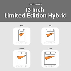 Signature Design by Ashley Limited Edition Pillow Top 13 Inch Pillow Top Hybrid Mattress with Gel Memory Foam and Edge Support for Cool Sleep and Pressure Relief, Queen