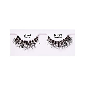 KISS Magnetic Lashes, Crowd Pleaser, 1 Pair of Synthetic False Eyelashes With 5 Double Strength Magnets, Wind Resistant, Dermatologist Tested Fake Lashes Last Up To 16 Hours, Reusable Up To 15 Times
