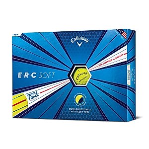 Callaway Golf ERC Soft Triple Track Golf Balls, (One Dozen), Yellow, Prior Generation