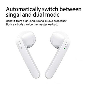 WAVEFUN Wireless Earbuds, Bluetooth Earbuds Bluetooth Headphones with Microphone Waterproof True Wireless Earbuds Stereo Sound Deep Bass Crystal-Clear Calls Headset for Sports Workout Home Office