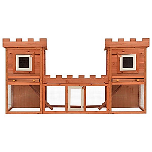 Outdoor Large Rabbit Hutch House Pet Cage,Hamster cage Chameleon cage Chinchilla cage Reptile Terrarium Nesting Boxes Suitable for Patio, Outdoor, Backyard and Farm Double House