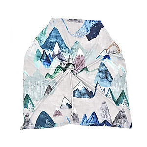 Canopy Cover Breathable Mountain Background Baby Stroller Carseat Cover Shopping Cart Scarf for Baby Breastfeeding