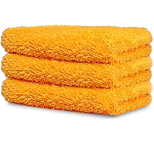 SUPERWASH PLUS Microfiber Towel for Cars Detailing Wash Polishing, Super Absorbent Premium Plush Microfiber Cloth for Household Cleaning, 16 x 14 in - 3 Pack