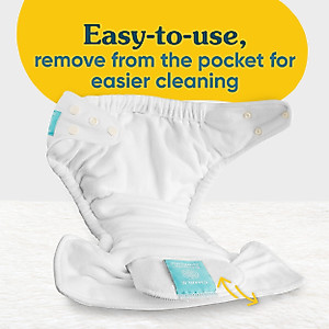 Charlie Banana Baby Super Absorbent Hemp Reusable and Washable Diaper Insert, One Size, 3-Pack, Small