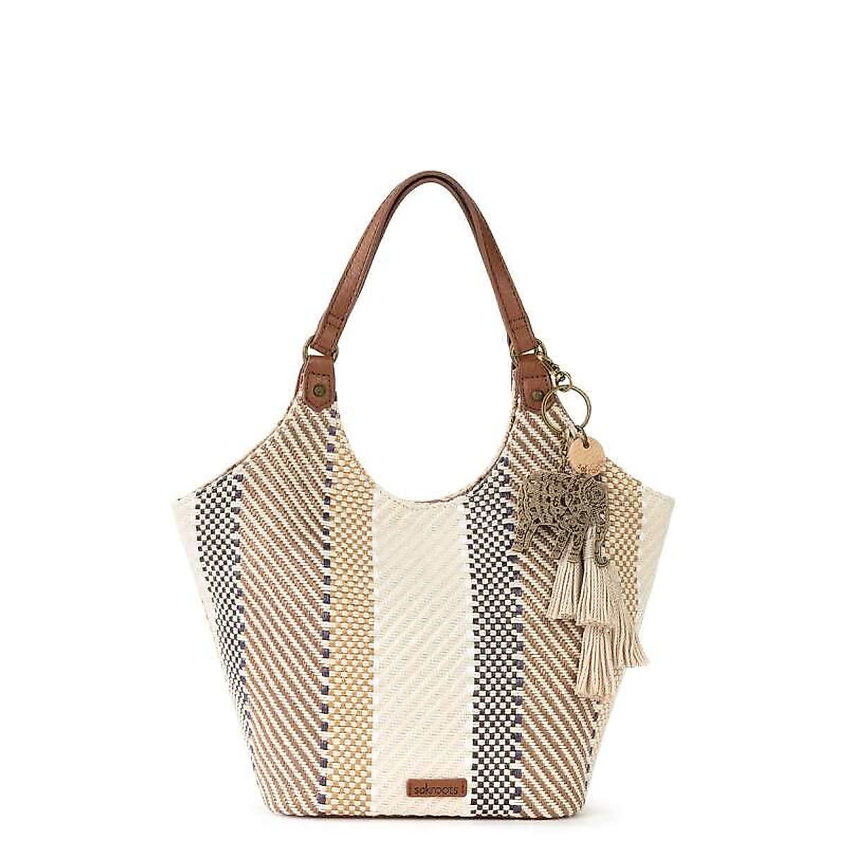 Sakroots Roma Small Shopper, Tobacco Batik Woven