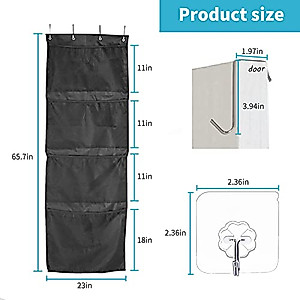 Stuffed Animal Storage Hammock,Over the door stuffed animal storage,Stuffed Animal Holder Foldable Large Capacity with 4 Large Pockets for Bedroom Bathroom Nursery Kids Room Toy Net Hammock