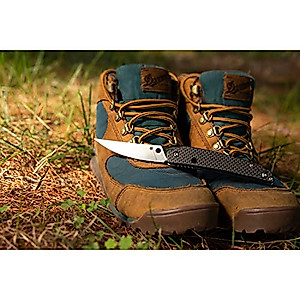 Spyderco Ikuchi Flipper Folding Utility Pocket Knife with 3.26" CPM S30V Stainless Steel Blade and Carbon Fiber G-10 Laminate Handle - PlainEdge - C242CFP