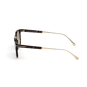Tom Ford CALEB FT 0813 Dark Havana Gold/Brown Shaded 55/15/145 men Sunglasses