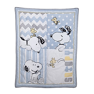 Lambs & Ivy My Little Snoopy 4 Piece Bedding Set, Multicolored