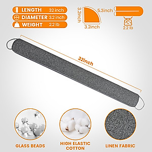 TORRAMI Under Door Draft Stoppers 32 Inch, Heavy Triangle Stop Draft Block Cold Air/Wind/Breeze Noise Blocker Door Sweeps Weather Stripping Bottom Seal Dark Gray