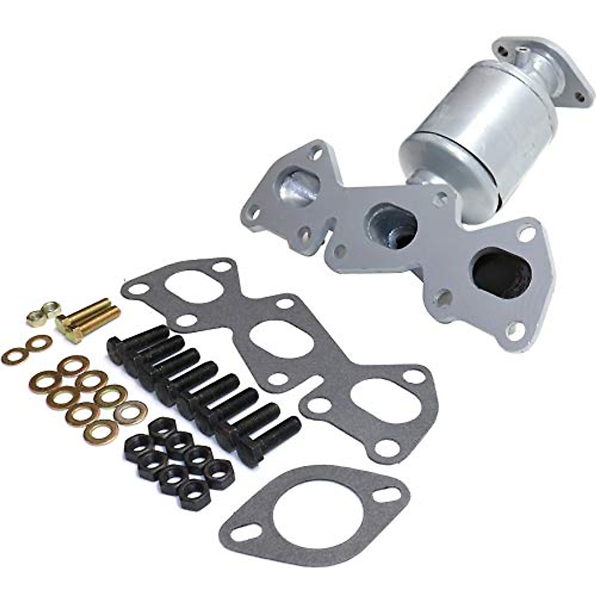 Evan Fischer Catalytic Converter Set of 2 Compatible with 2006-2007 Hyundai Sonata, 2006-2010 Azera, 2007-2008 Entourage, Fits 2006-2010 Kia Sedona Firewall and Radiator Side