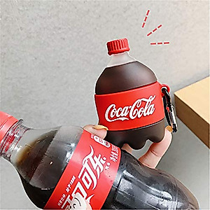 Oqplog for AirPod 2/1 Case Fashion for AirPods 2nd/1st Air Pods Cases Cover Hypebeast Funny Design Fun 3D Trendy Unique Fancy Soft Silicone for Men Boys Teen Kids(3D Red Drink)