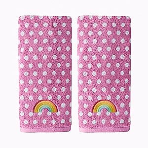 SKL Home by Saturday Knight Ltd. Rainbow Cloud 2 Pc Hand Towel in Pink