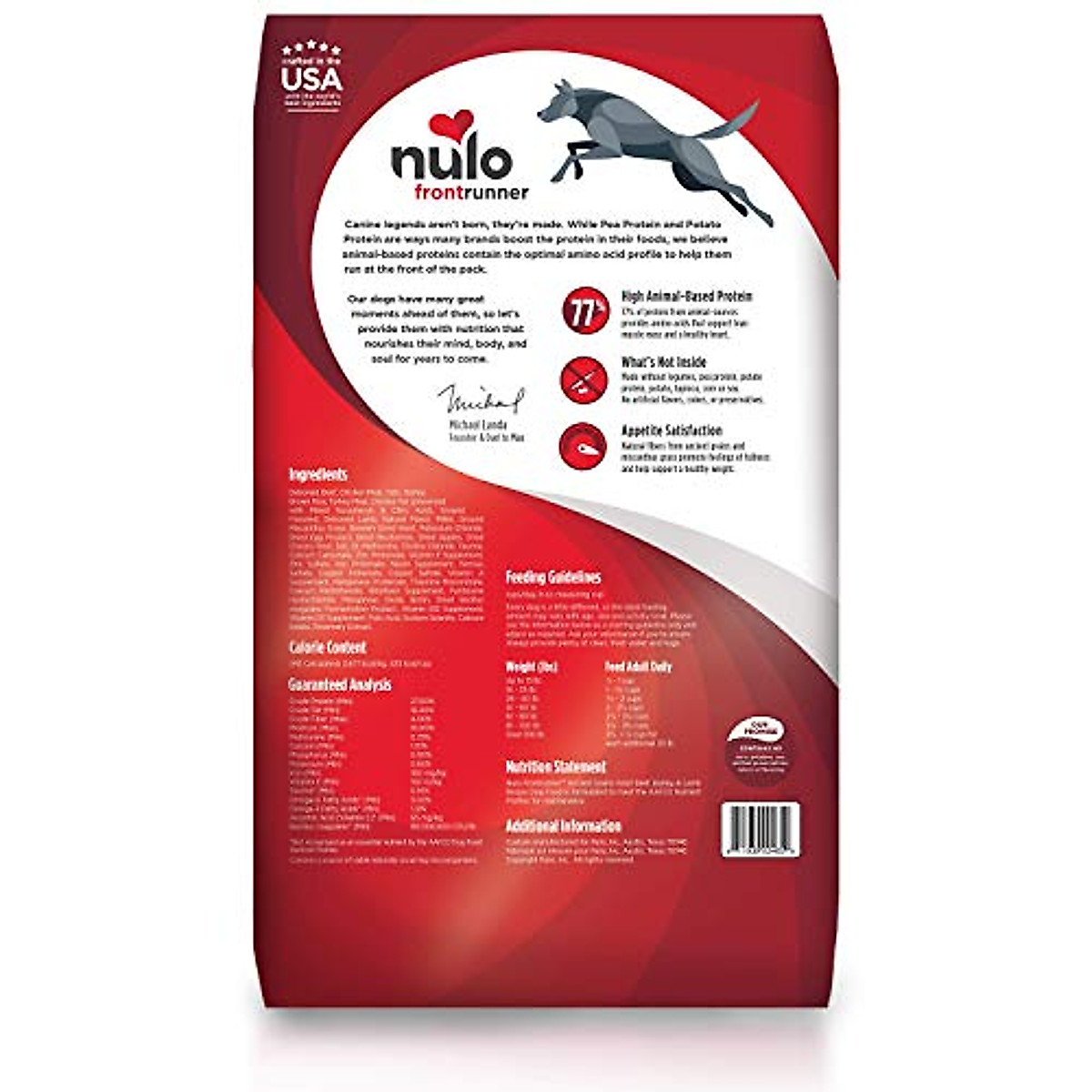 Nulo Frontrunner Dry Dog Food for Adult Dogs - Grain Inclusive Recipe with Beef, Barley, & Lamb - All Natural Pet Foods with High Taurine Levels - Animal Protein for Lean Strong Muscles