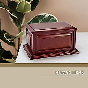 Wood Urn, Professional Wooden Urns for Human Ashes Adult,Burial-Cremation Urns (MDF)