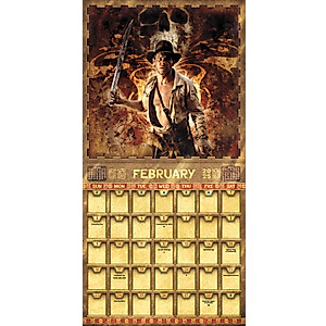 Classic Indiana Jones Calendar 2025 - Deluxe 2025 Indiana Jones Wall Calendar Bundle with Over 100 Calendar Stickers (Dr. Jones Gifts, Office Supplies)